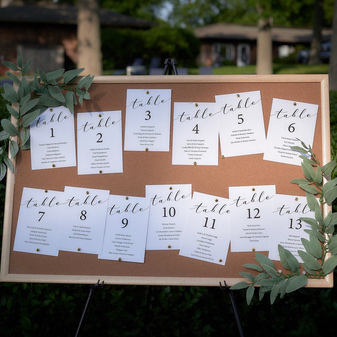 Table Seating Cards - Etsy