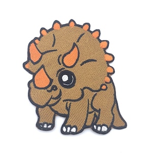 Triceratops Dinosaur Patch, Sticker, Patches, Patch-embroidered, Patch for Jacket, DIY ...