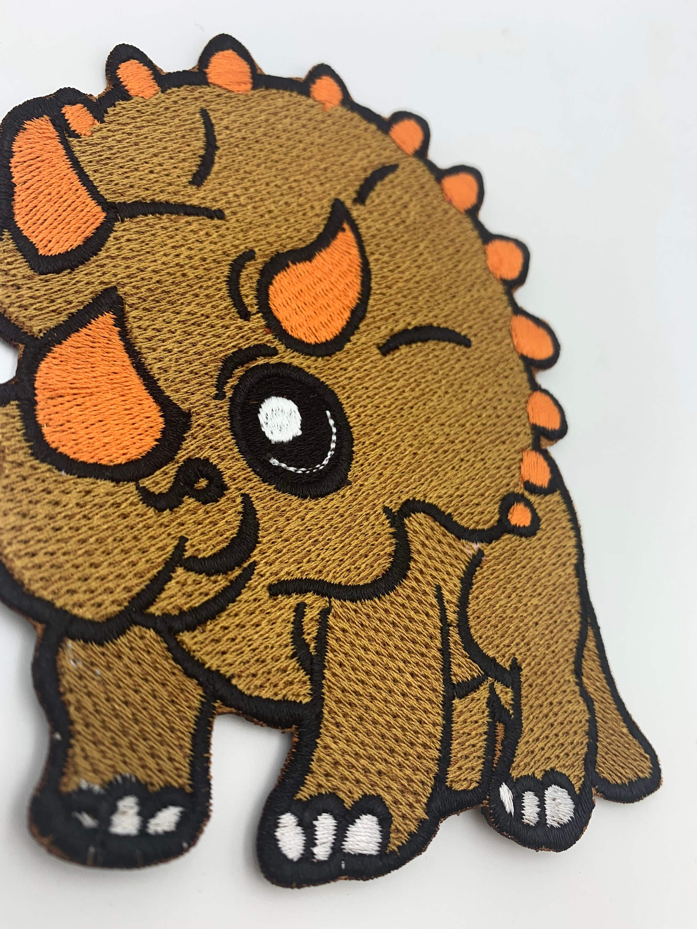 Triceratops Dinosaur Patch, Sticker, Patches, Patch-embroidered, Patch ...