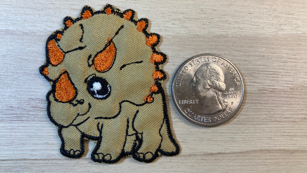 Dinosaur Triceratops Embroidered Patch Iron on Applique Rex ...