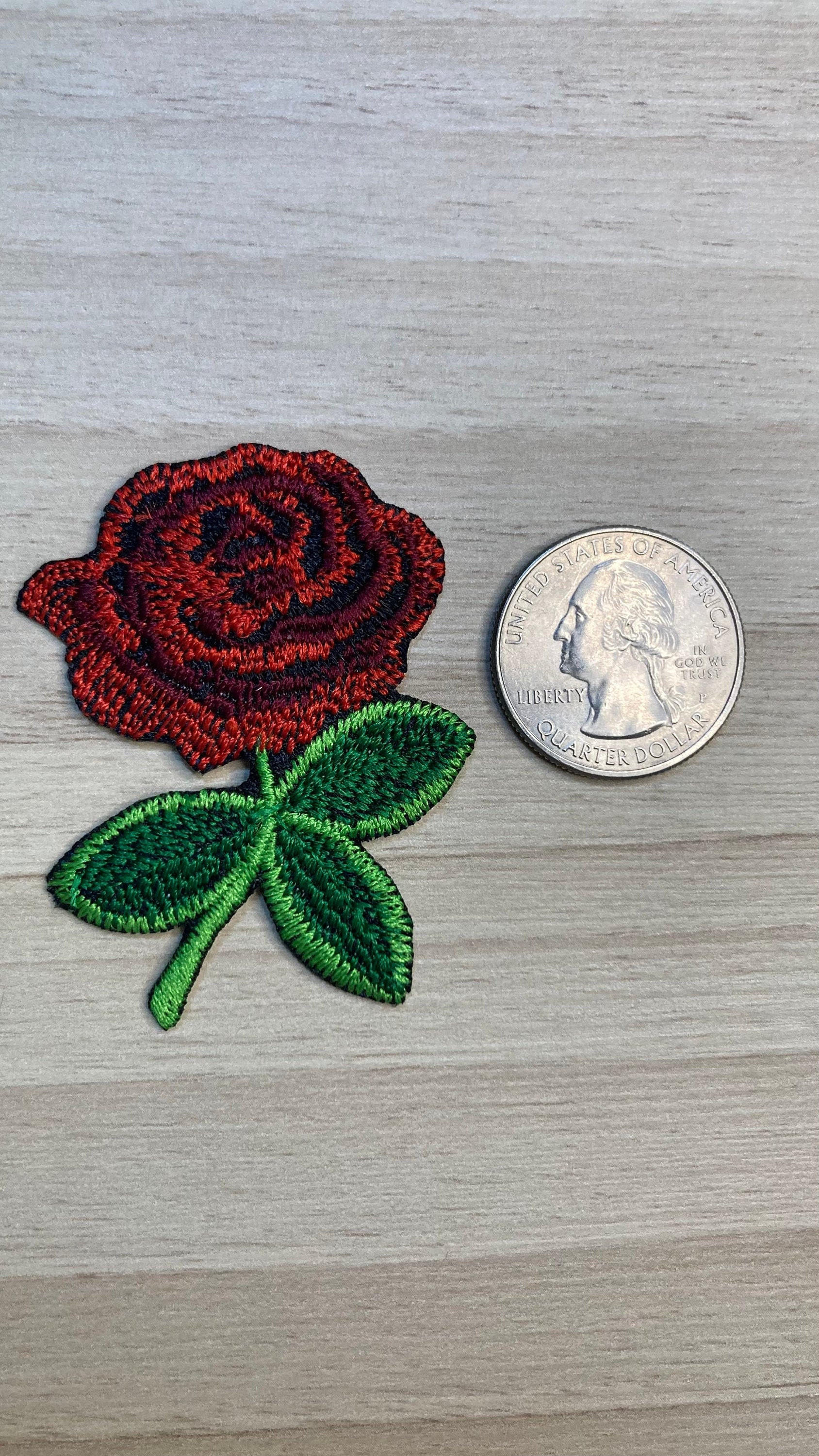 Red Rose Small Embroidered Patch Vintage Applique DIY Iron - Etsy