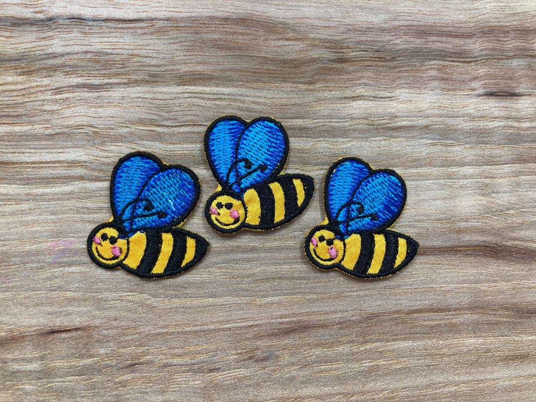 Set 3 Pieces, Bee Embroidered Patch, Applique, Iron On, Kids, Children ...