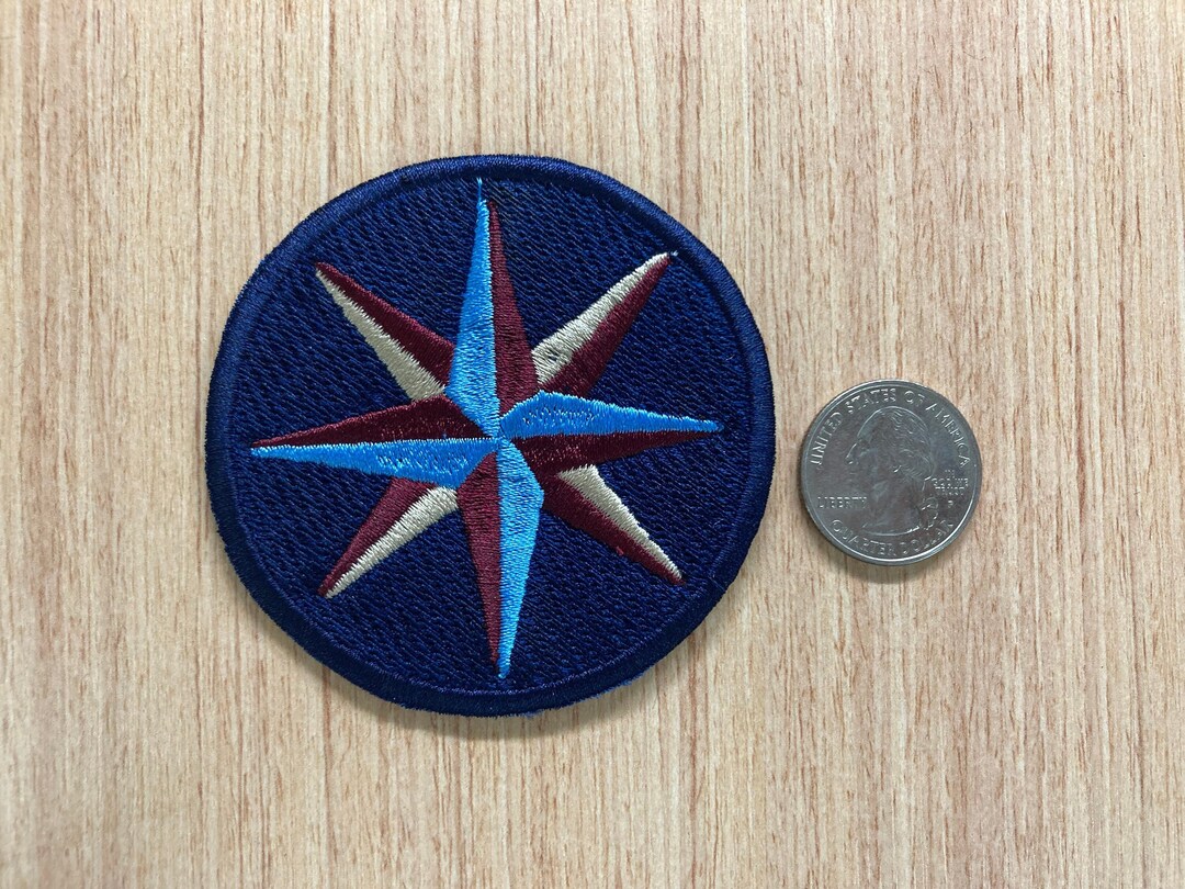 Compass Embroidery Patch, Applique, Iron On, Vintage, DIY, Decorative ...