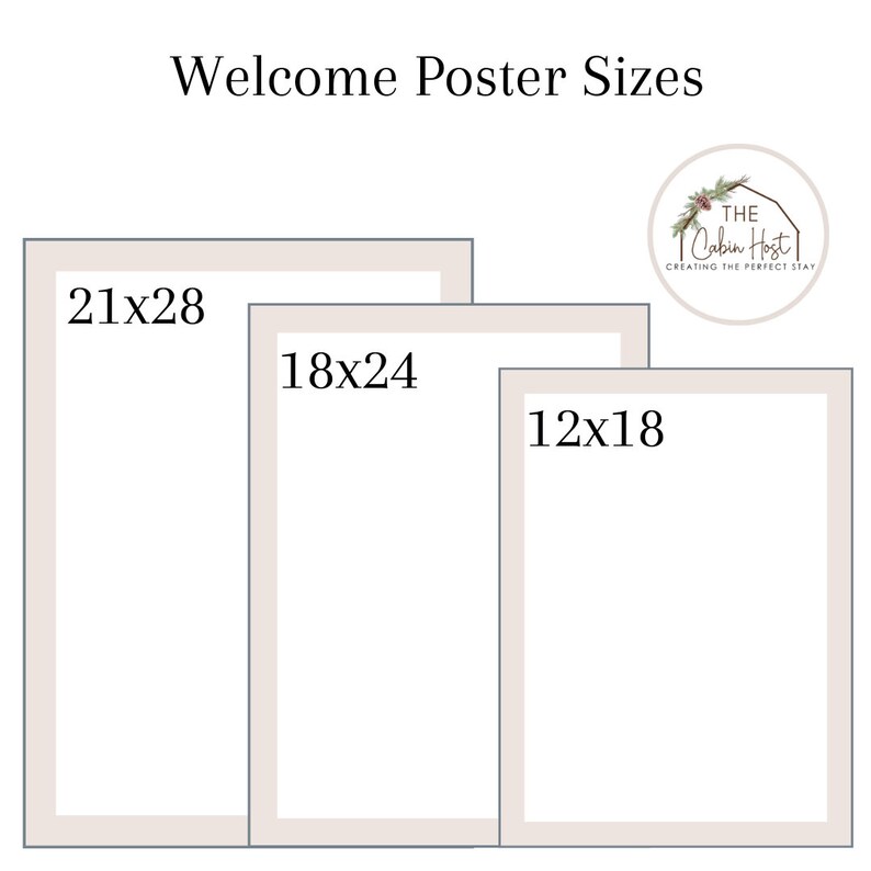 Airbnb Welcome Poster, VRBO Poster, Airbnb Host, Vacation Rental Sign ...