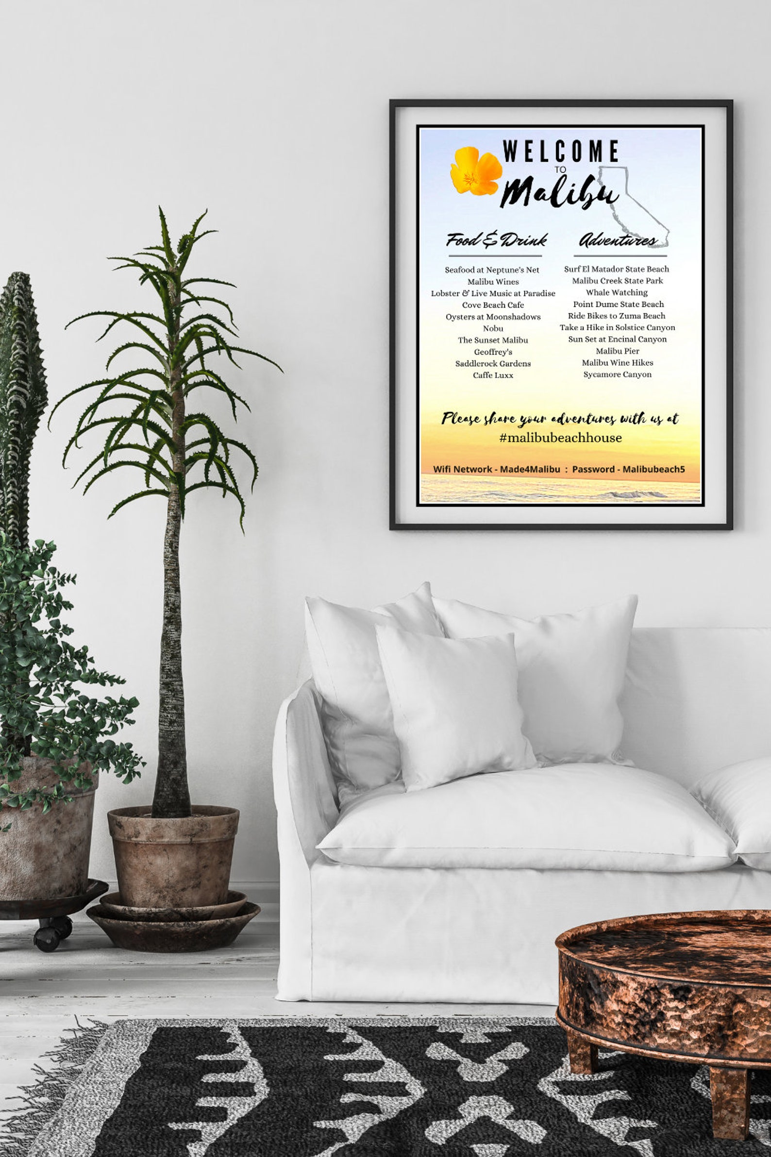 Airbnb Welcome Poster, VRBO Poster, Airbnb Host, Vacation Rental Sign ...