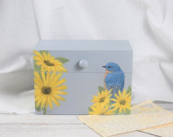 Sunflower Recipe Box - Etsy
