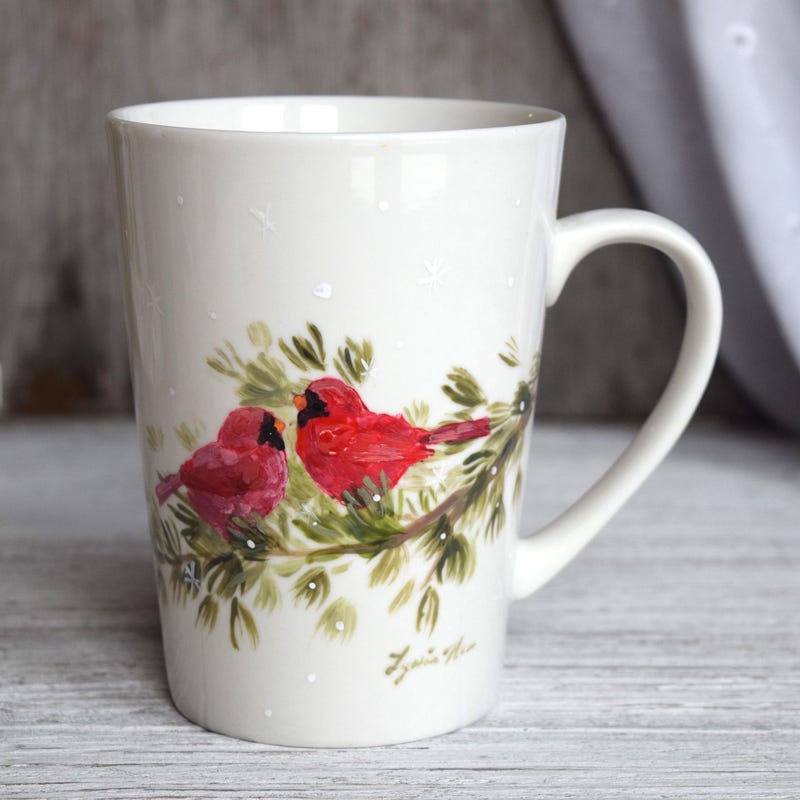 Hand Painted Cardinal - Etsy