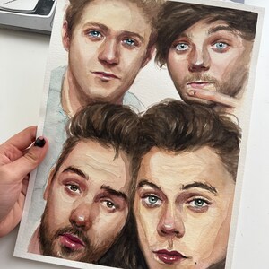 One Direction Watercolor ORIGINAL - Etsy