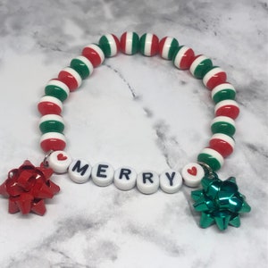 Merry, Merry Bracelet, Christmas Bracelet, Christmas Jewelry, Holiday ...