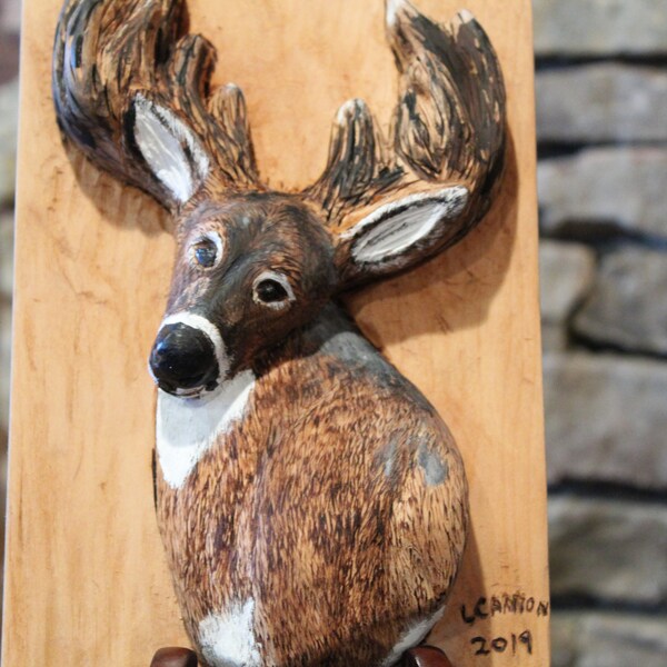 Deer Relief Carving - Etsy
