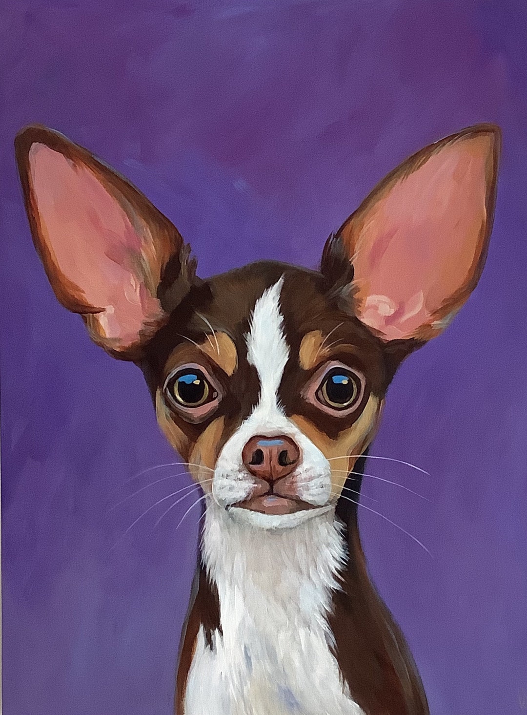 Custom Dog Portrait: Hand-painted Pet Art on Wood (18 X 24