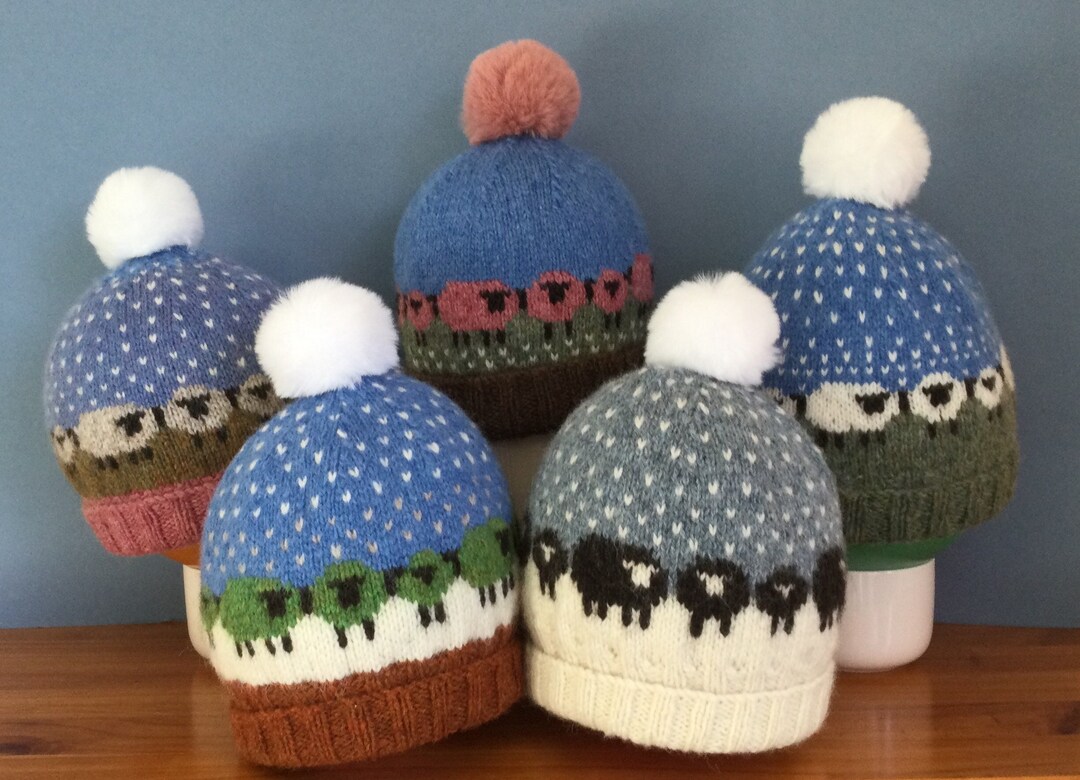 Pure Shetland Wool Baa-ble Designer Ladies Winter Hat - Etsy UK