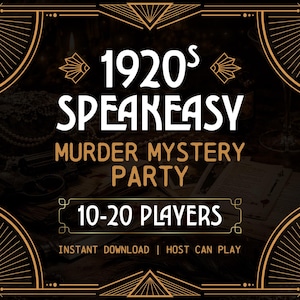 1920s Speakeasy Murder Mystery Party Game | 10–20 Players | Printable ...