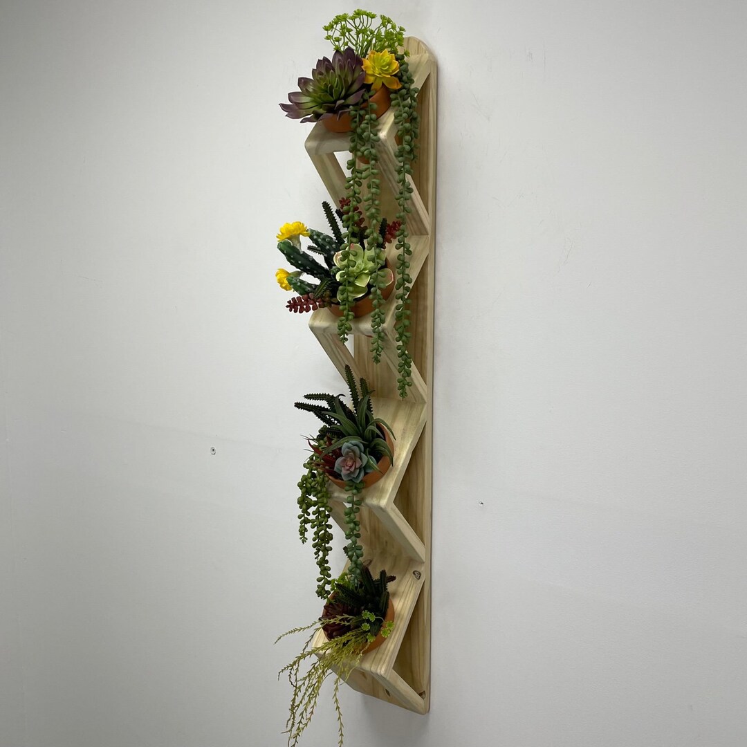 Large Wood Vertical Wall Planter, Succulent & Herb Garden - Etsy