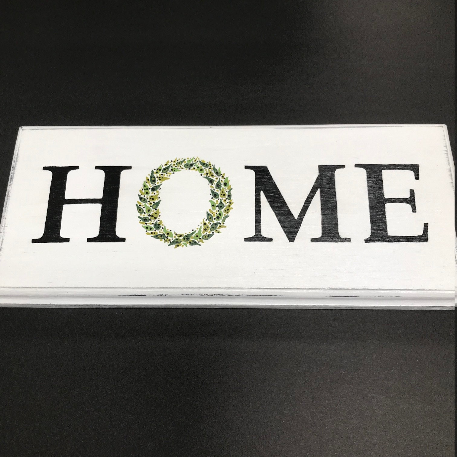Home Sign White Hand Painted Wood Sign White Chalk Painted - Etsy UK