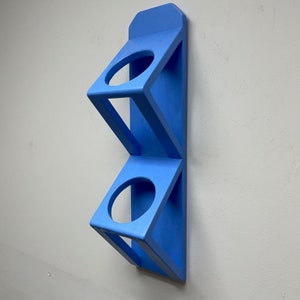 Periwinkle Wall Planter, Solid Wood Succulent or Herb Planter, Vertical ...