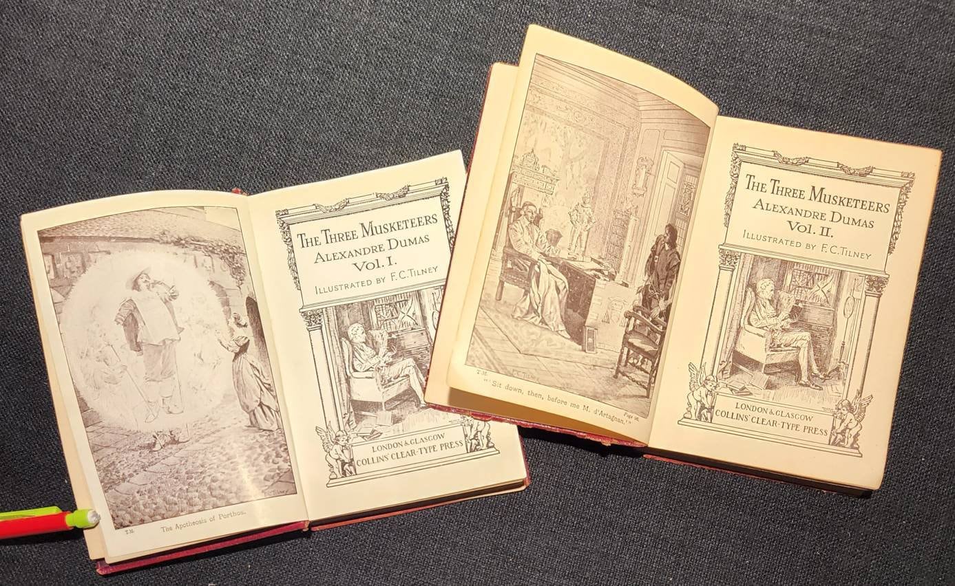 The Three Musketeers Vol 1,2 Books BY Alexandre Dumas - Etsy