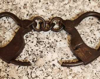 Antique English Handcuffs for Prisoners of the 19th Century darby ...