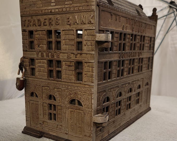 1891 Antique Cast Iron Savings Bank From Traders Bank in Toronto - Etsy