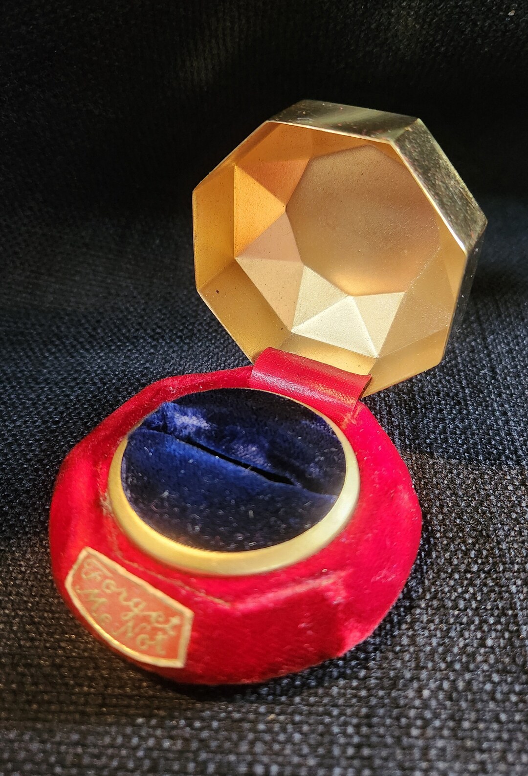 Vintage Clamshell Ring Box forget ME Not 1950s - Etsy