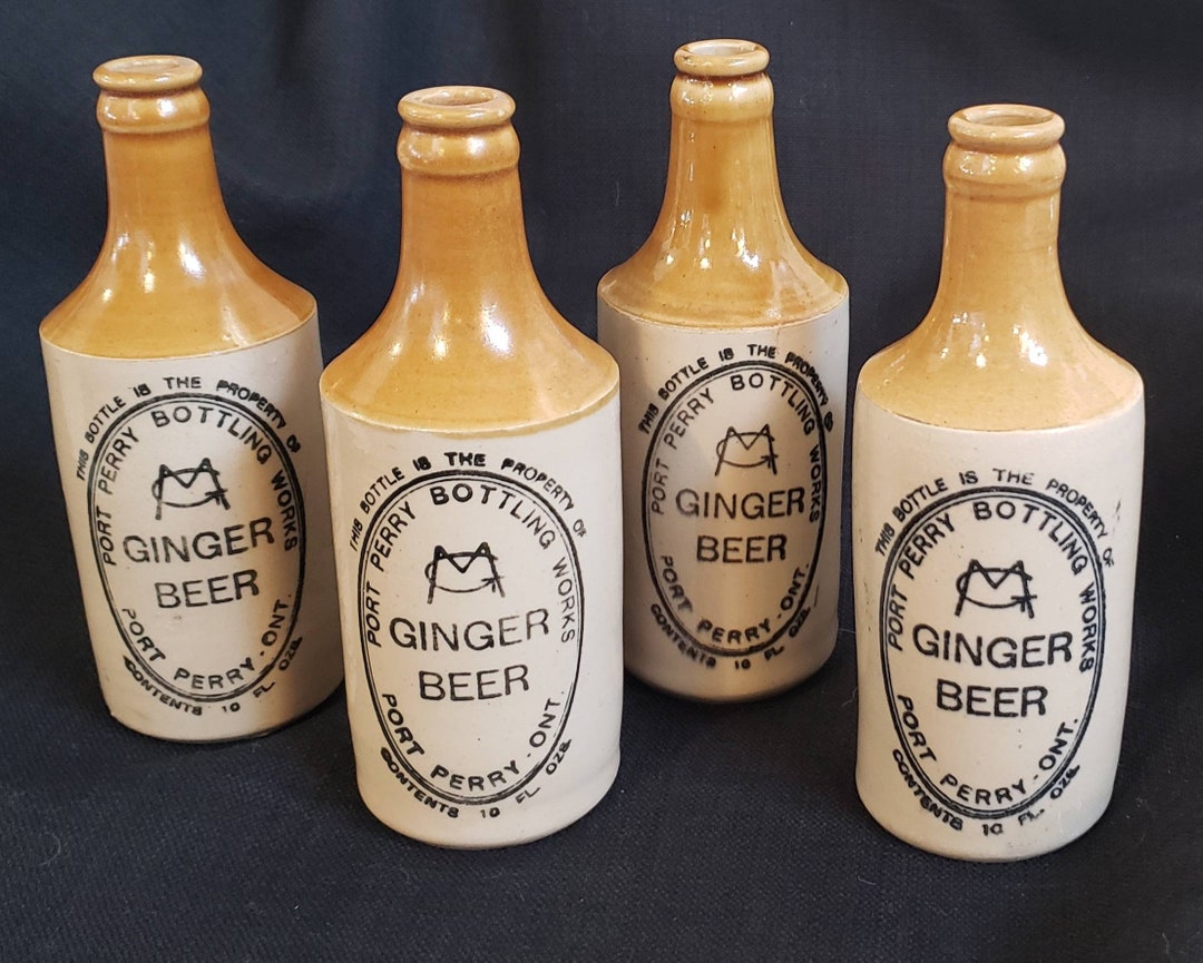 Port Perry Ginger Beer Antique Bottle - 4 X - Etsy