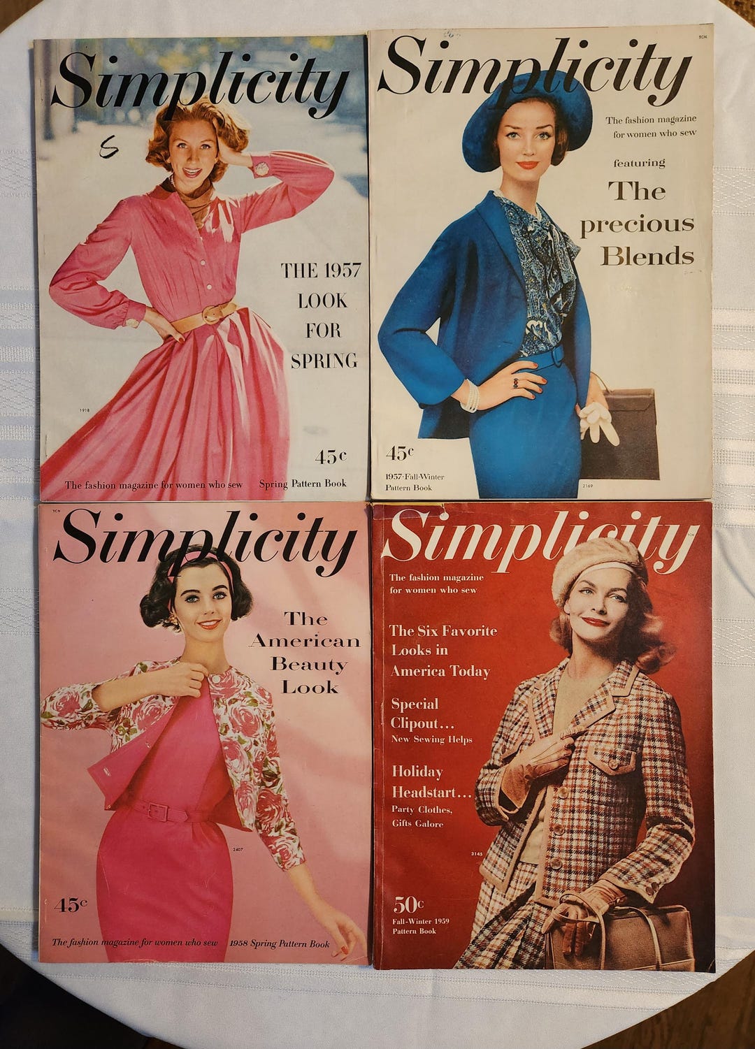 Simplicity Fashion Magazines - All FOUR Pattern Books! - Spring 1957 ...