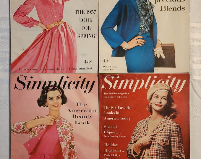 Simplicity Fashion Magazines - All FOUR Pattern Books! - Spring 1957 ...