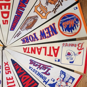 24 Vintage Major League Baseball Pennants - Etsy