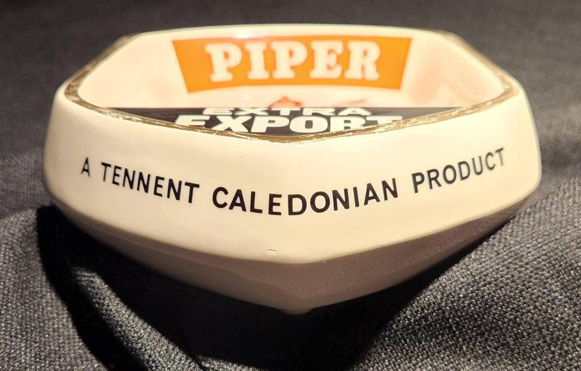 Vintage Piper Extra Export Beer Ashtray A Tennent Caledonian Product ...