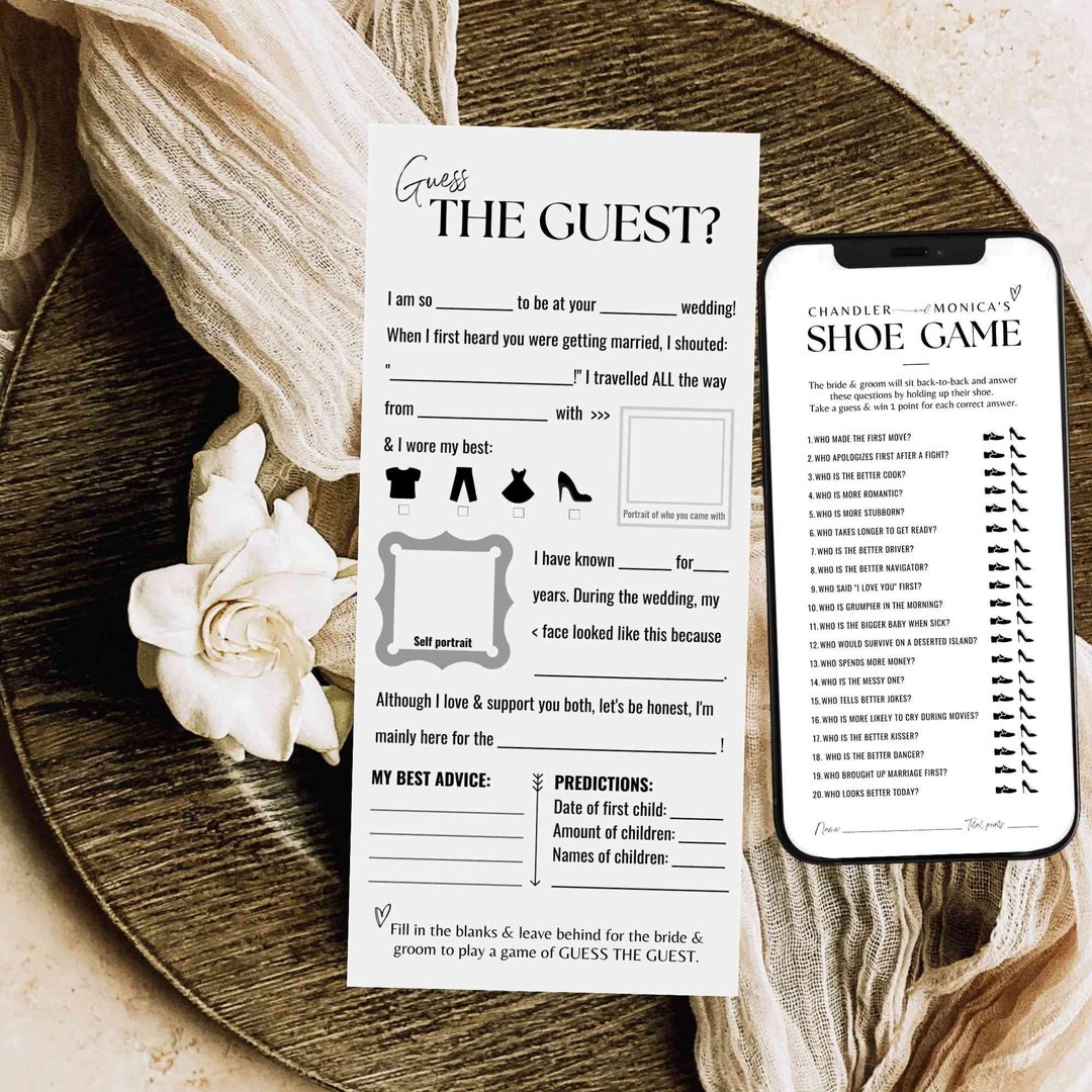 Wedding Shoe Game Questions Bundle for Wedding Reception Games ...