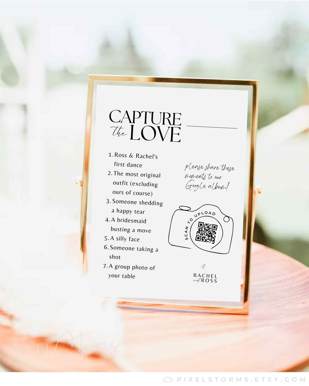 Photo Hunt Sign Scavenger Hunt Wedding Game Wedding Signs Editable ...