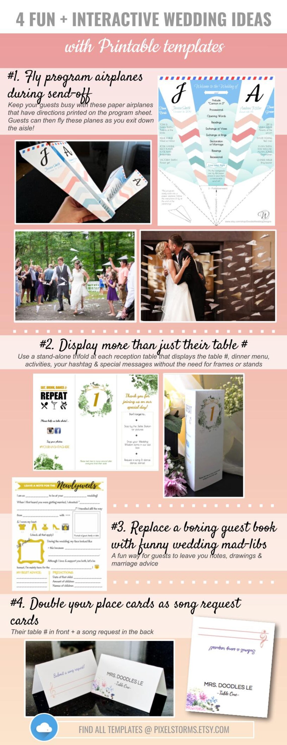 TABLE NUMBERS MENU Printable Trifold Activities list Advice | Etsy