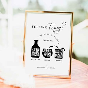 Tip Jar Signs Funny Feeling Tipsy Editable Tips Accepted Sign Canva ...