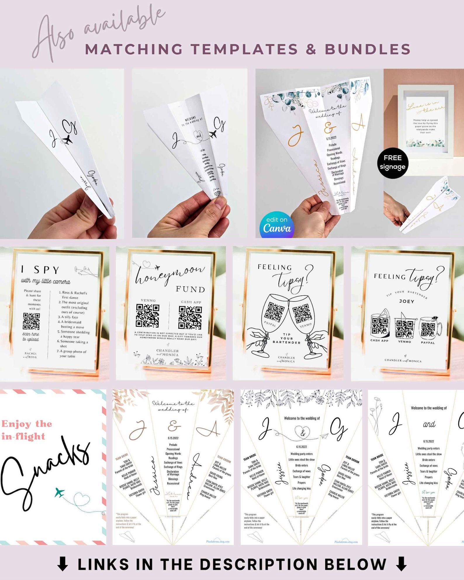 Wedding Games Bundle for Reception Games SCAVENGER Photo Hunt Qr Code I ...