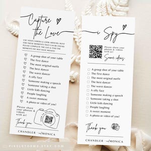 I Spy Wedding Game Capture the Love Photo Scavenger Hunt Wedding Game ...