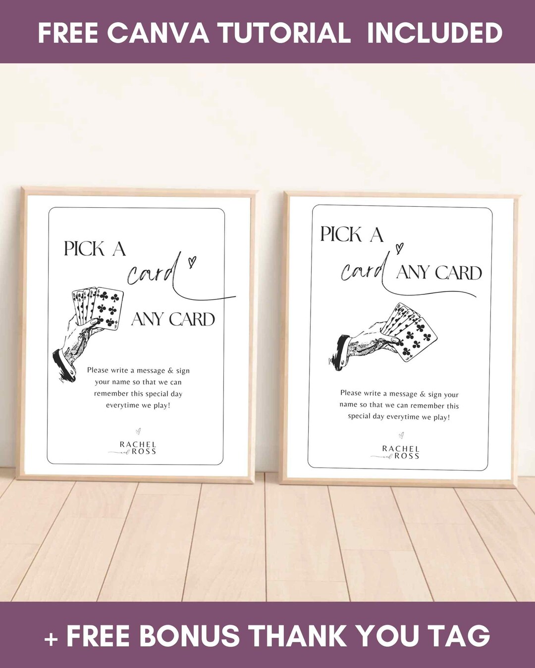 Playing Cards Guest Sign Please Sign Our Guestbook Editable Sign ...
