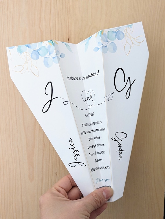 Paper Airplanes For Wedding Paper Plane Wedding Invitation — Origami