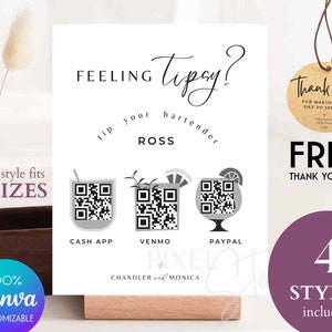 Feeling Tipsy Virtual Jar Sign Printable Tip Jar Signs Feelin - Etsy