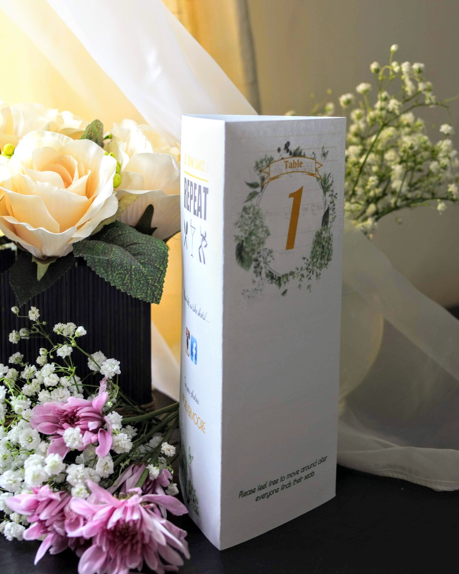 TABLE NUMBERS MENU Printable Trifold Activities list Advice | Etsy