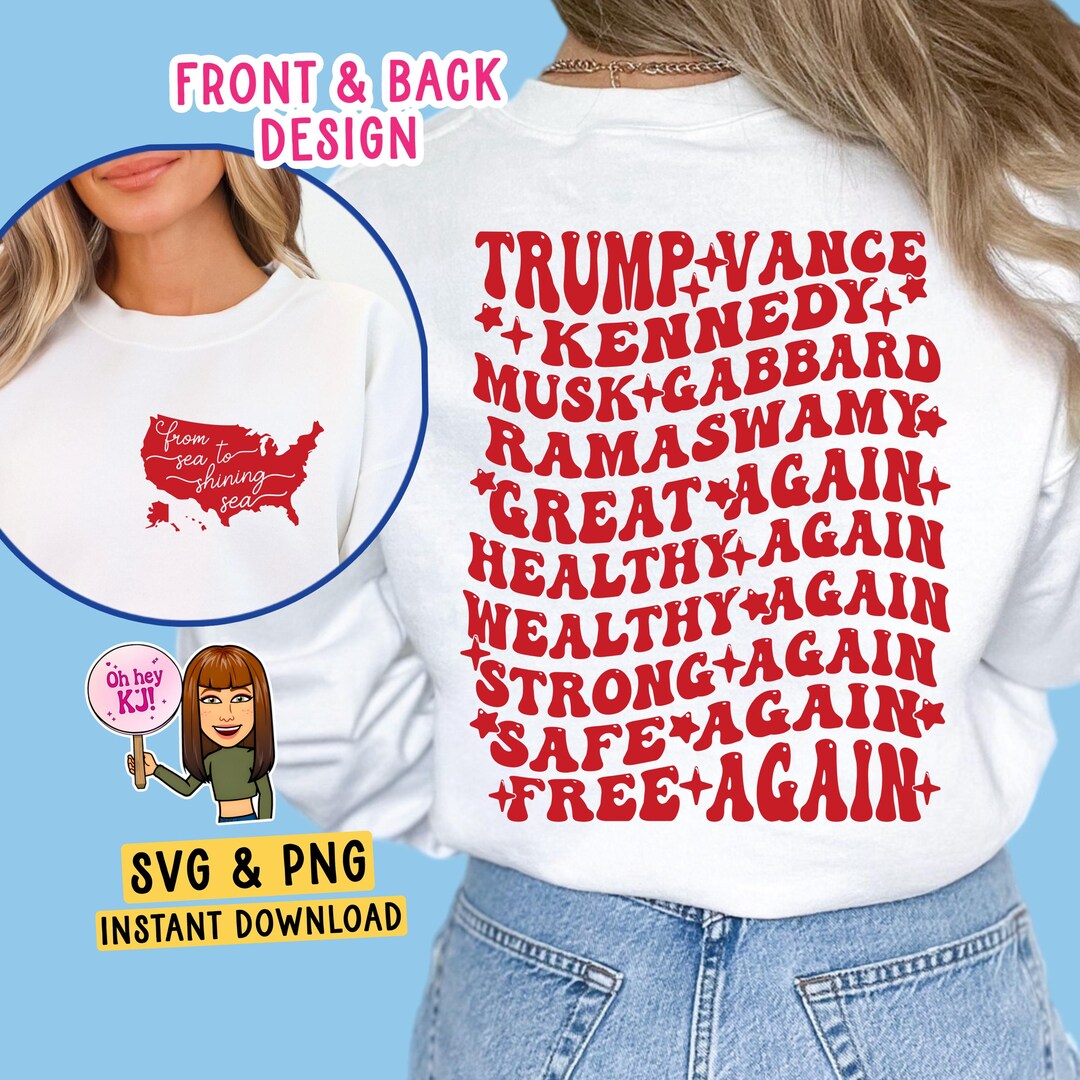 Buy Trump Team Svg Png Wavy Text Trump Svg 2024 MAGA Election Win Svg ...