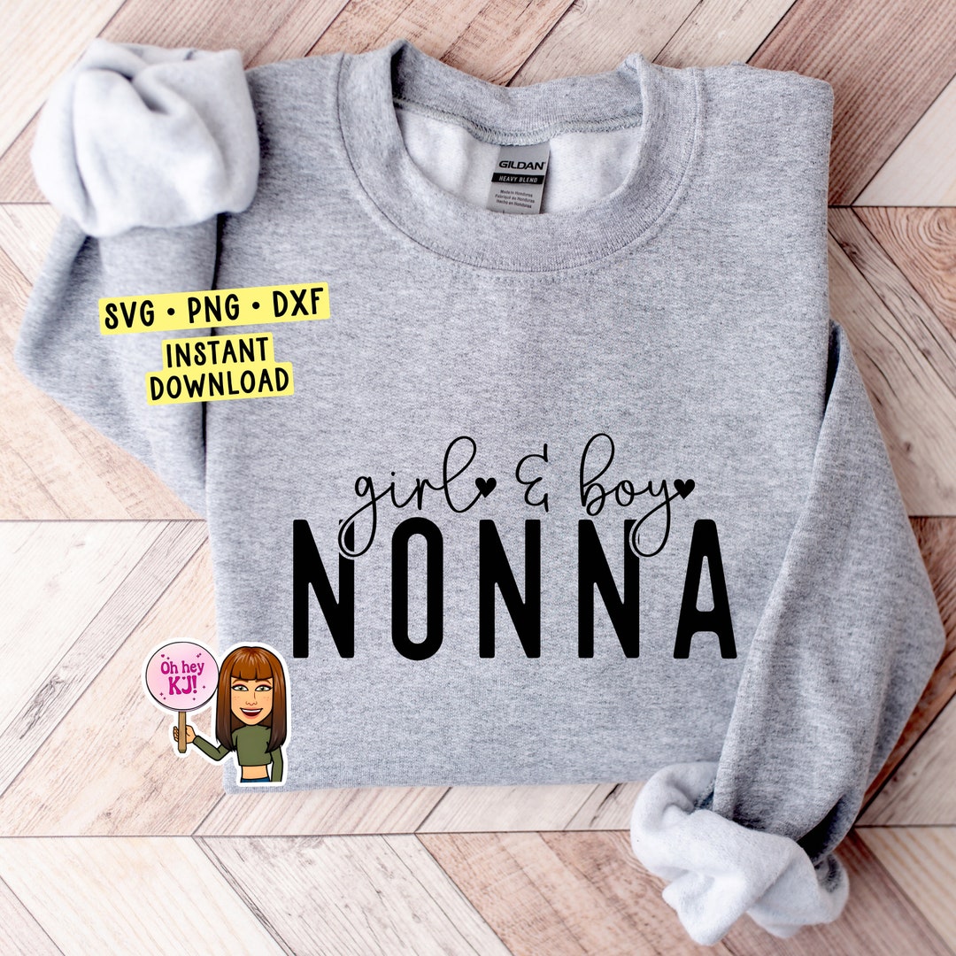 Mädchen und Junge Nonna svg png dxf Nonna Oma download svg dxf png Nonna Muttertag digitaler ...