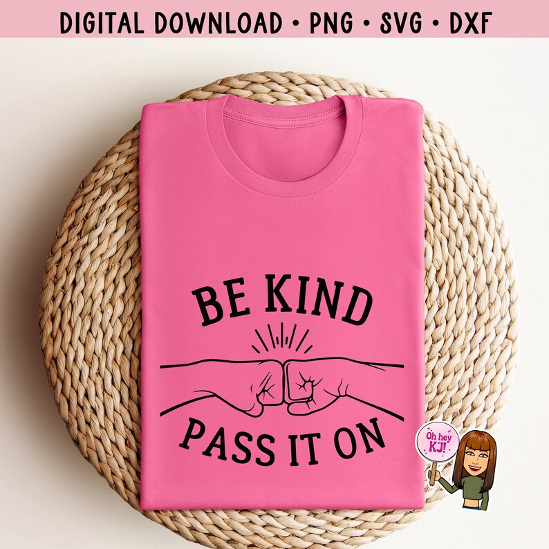 Boys Pink Shirt Day SVG PNG Be Kind Fist Bump Be Kind Pass It On, Pink ...