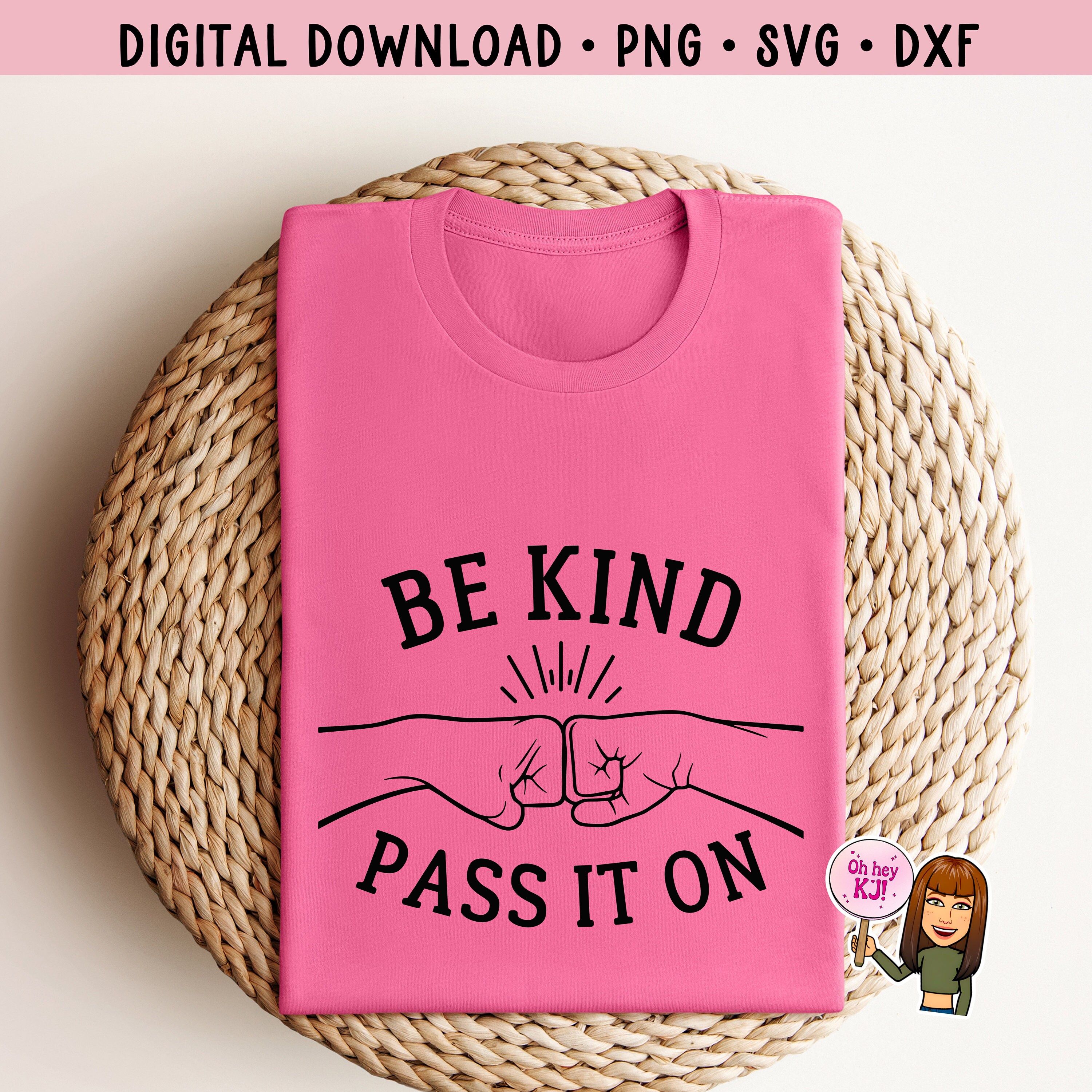 Boys Pink Shirt Day SVG PNG Be Kind Fist Bump Be Kind Pass It On, Pink ...