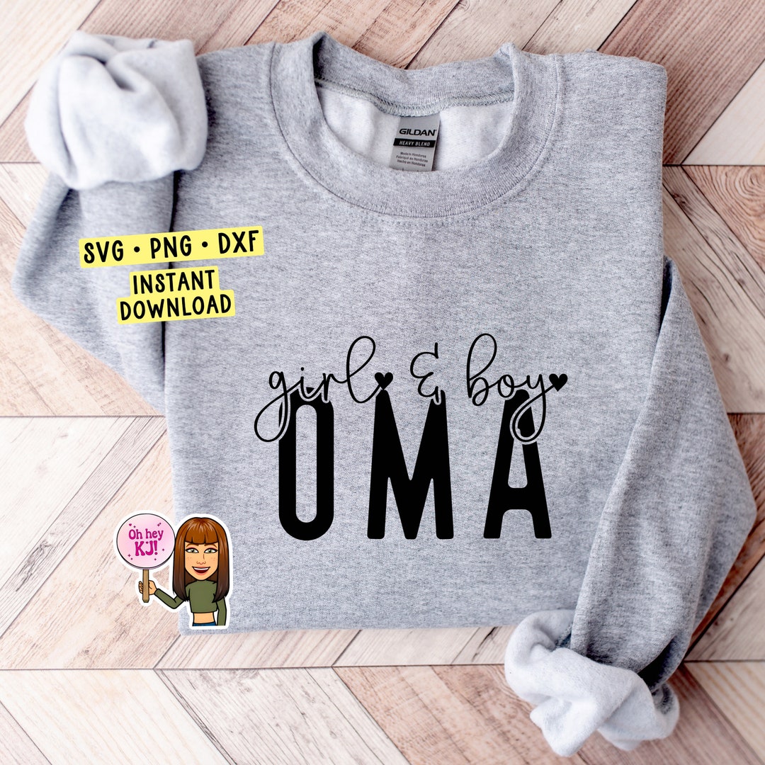 Girl and Boy Oma Svg Png Dxf Oma Grandma Download Svg Dxf Png Oma ...