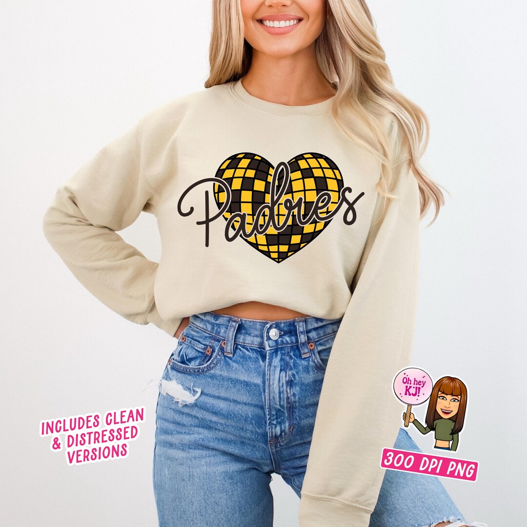 Vintage Padres PNG Distressed Padres PNG Disco Ball Design Vintage ...