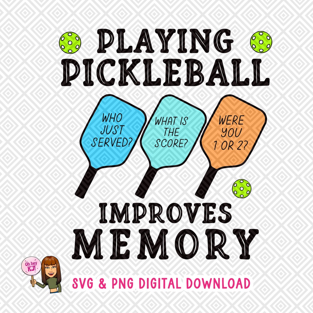Pickleball PNG, Playing Pickleball Improves Memory Svg Pickleball SVG ...