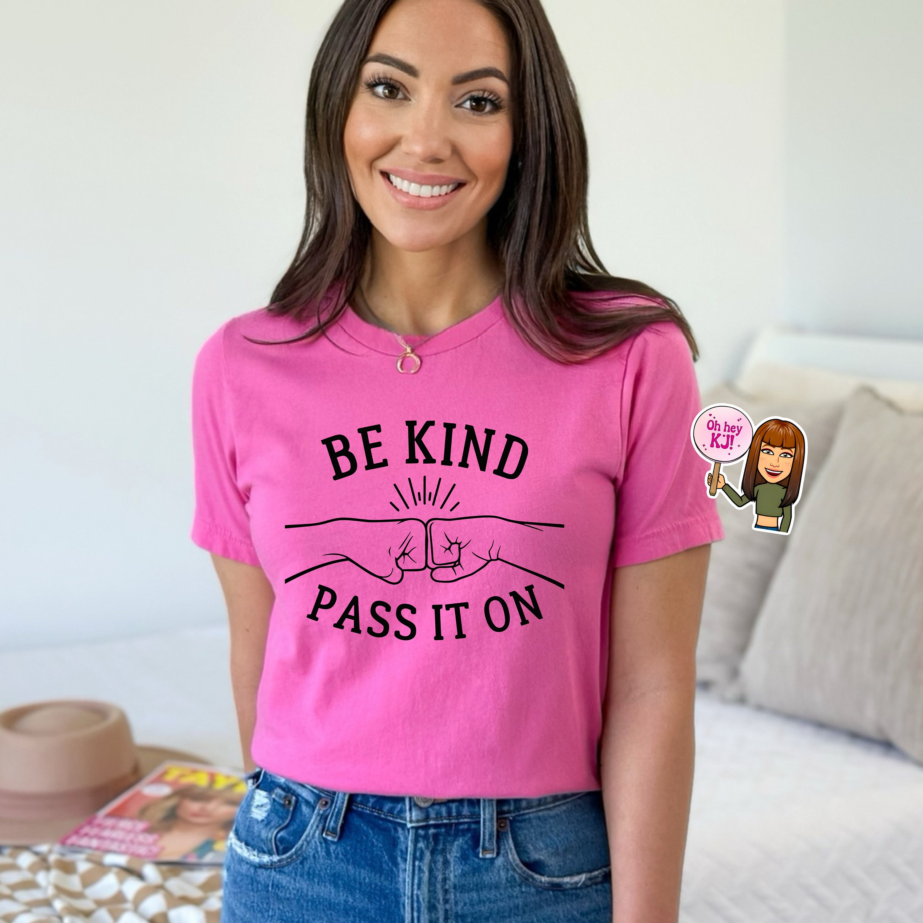 Boys Pink Shirt Day SVG PNG Be Kind Fist Bump Be Kind Pass It On, Pink ...