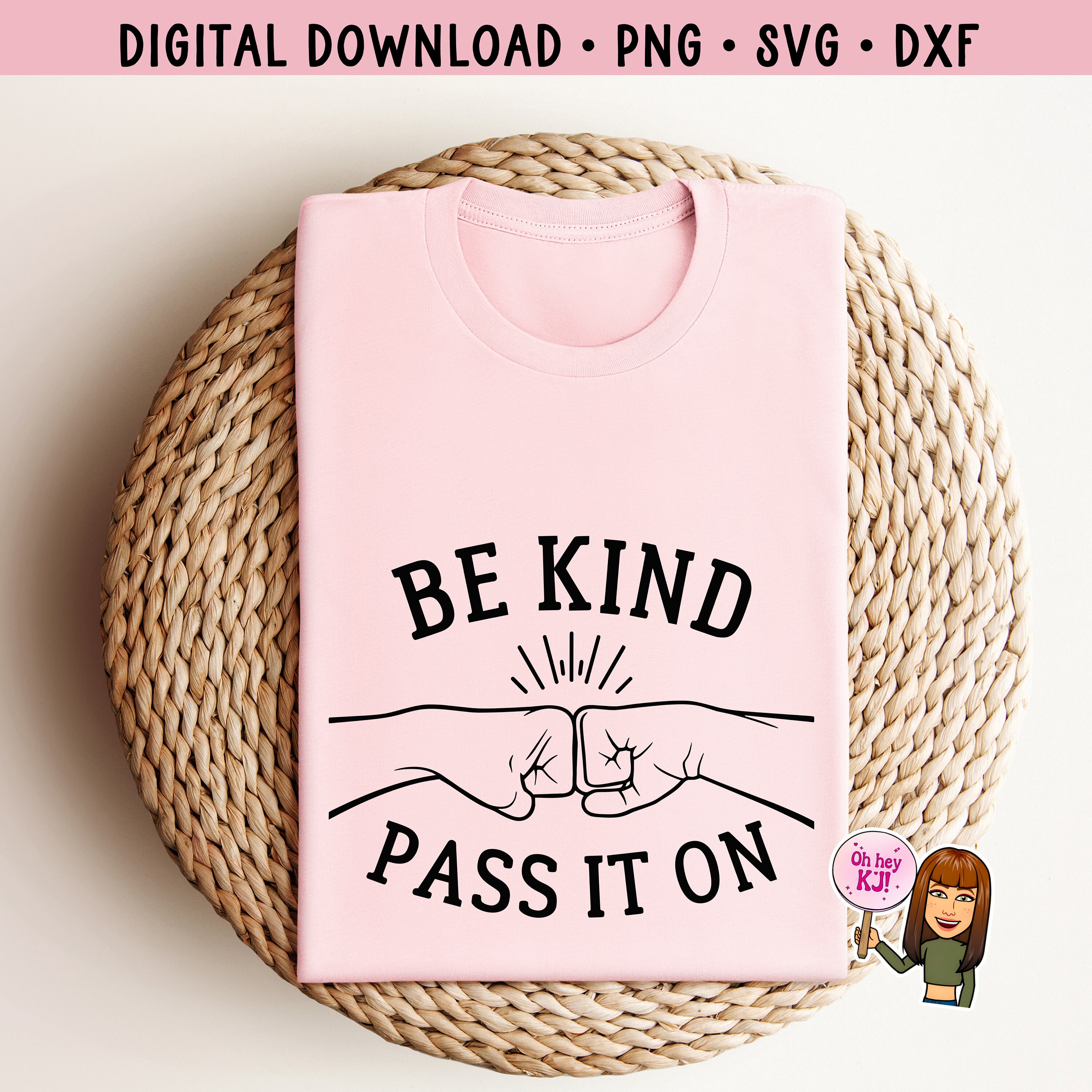 Boys Pink Shirt Day SVG PNG Be Kind Fist Bump Be Kind Pass It On, Pink ...