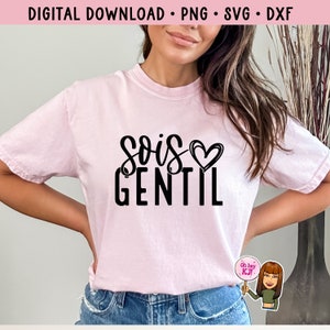 Journée Du Chandail Rose SVG PNG Sois Gentil French Teacher Pink Shirt ...