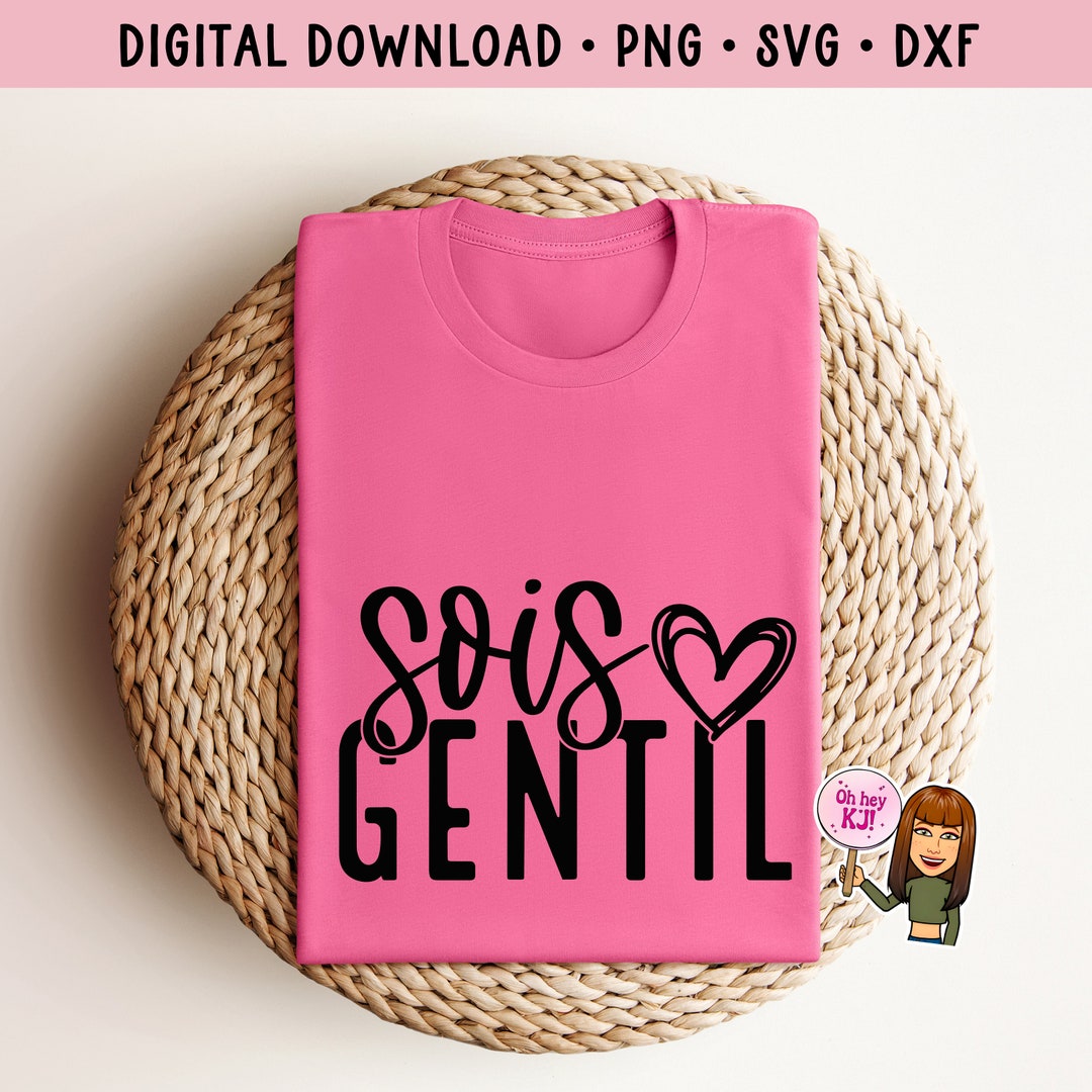 Journée Du Chandail Rose SVG PNG Sois Gentil French Teacher Pink Shirt ...